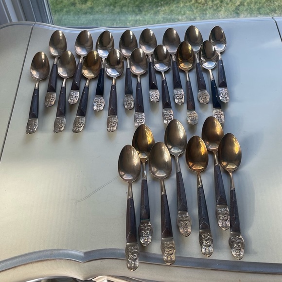Dining | Vintage Siam Bronze Flatware Set 10 Pieces | Poshmark
